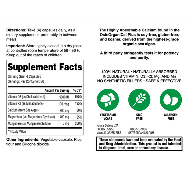 OsteOrganiCAL Plus - Natural Options USA – Natural Option USA